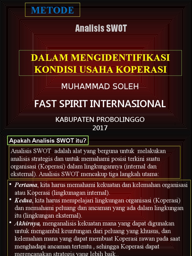 Analisis-SWOT Koperasi | PDF | Bisnis