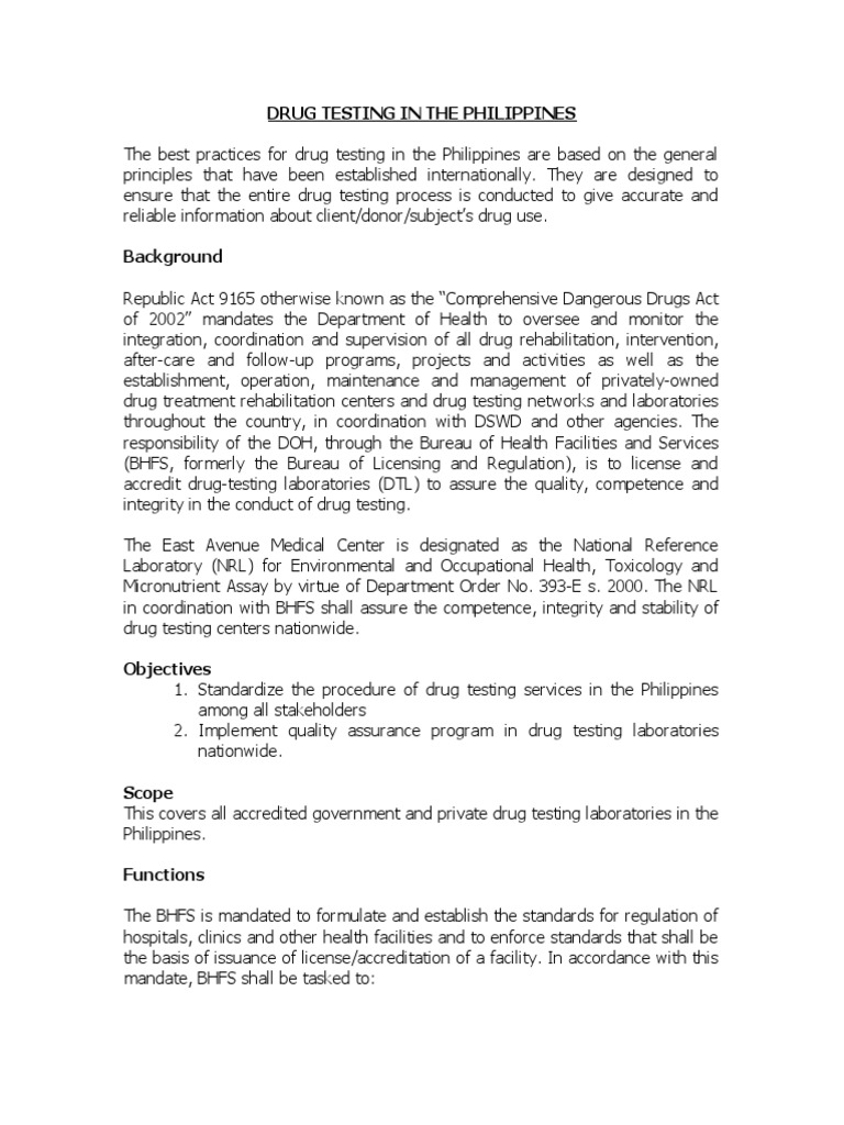 Drug Testing Guidelines for Labs | PDF | Drug Test | Chromatography