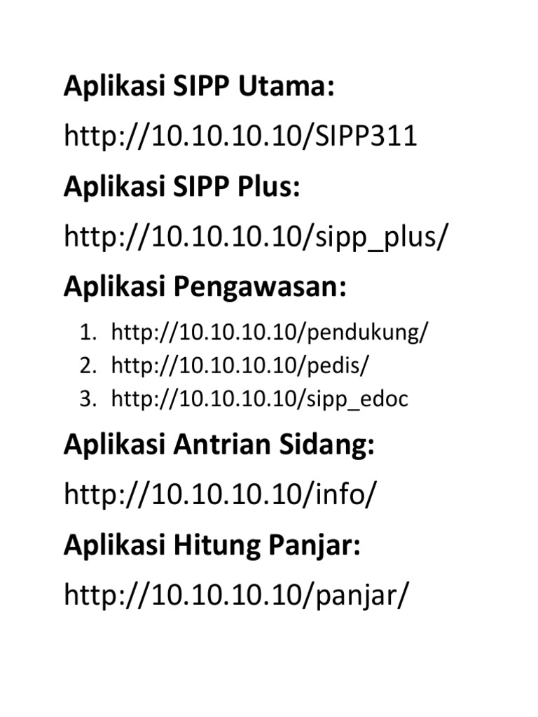 Aplikasi SIPP dan Fungsinya | PDF | Komputer