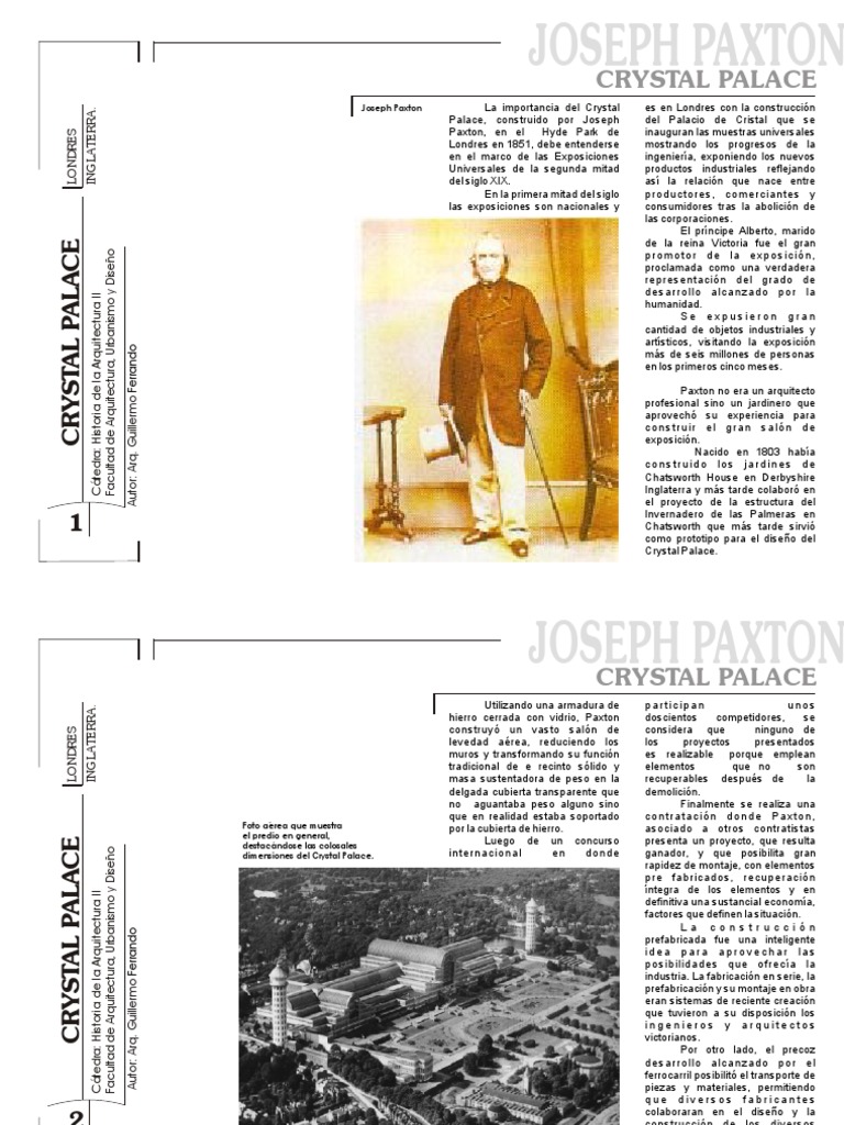 Joseph Paxton | PDF | Diseño arquitectonico | Arquitectura
