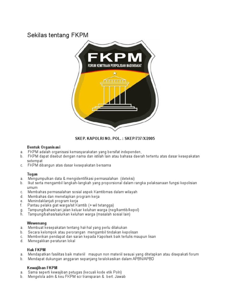 Sekilas Tentang FKPM | PDF | Ilmu Sosial