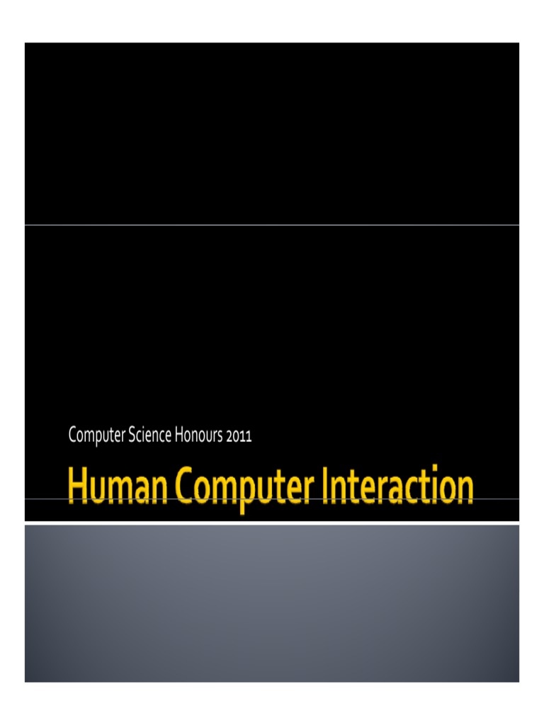 Computer Science Honours 2011 | PDF | Human–Computer Interaction | User ...
