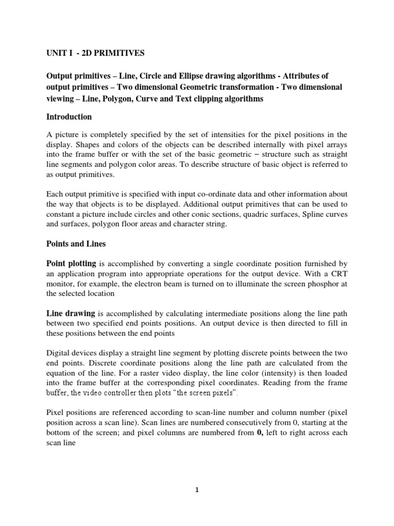 Computer Graphics | PDF | Ellipse | Circle