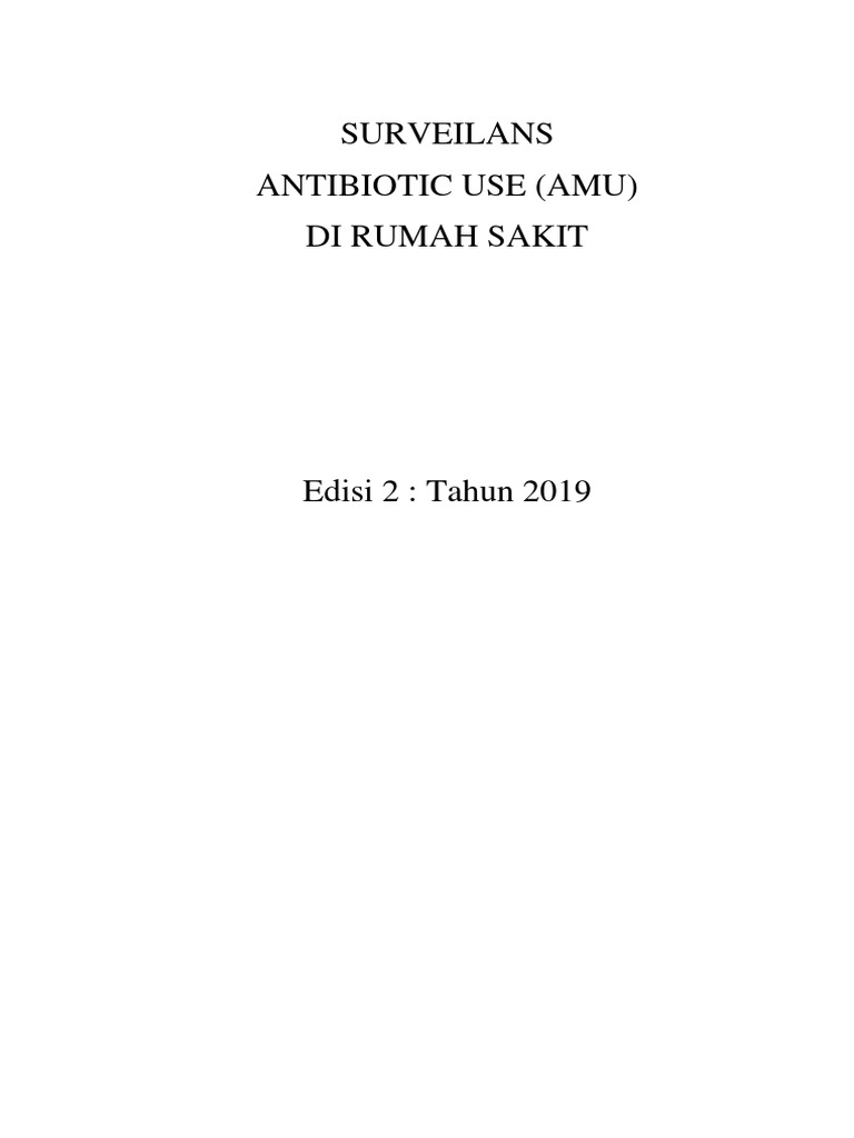 Surveilans Penggunaan Antibiotik RS | PDF