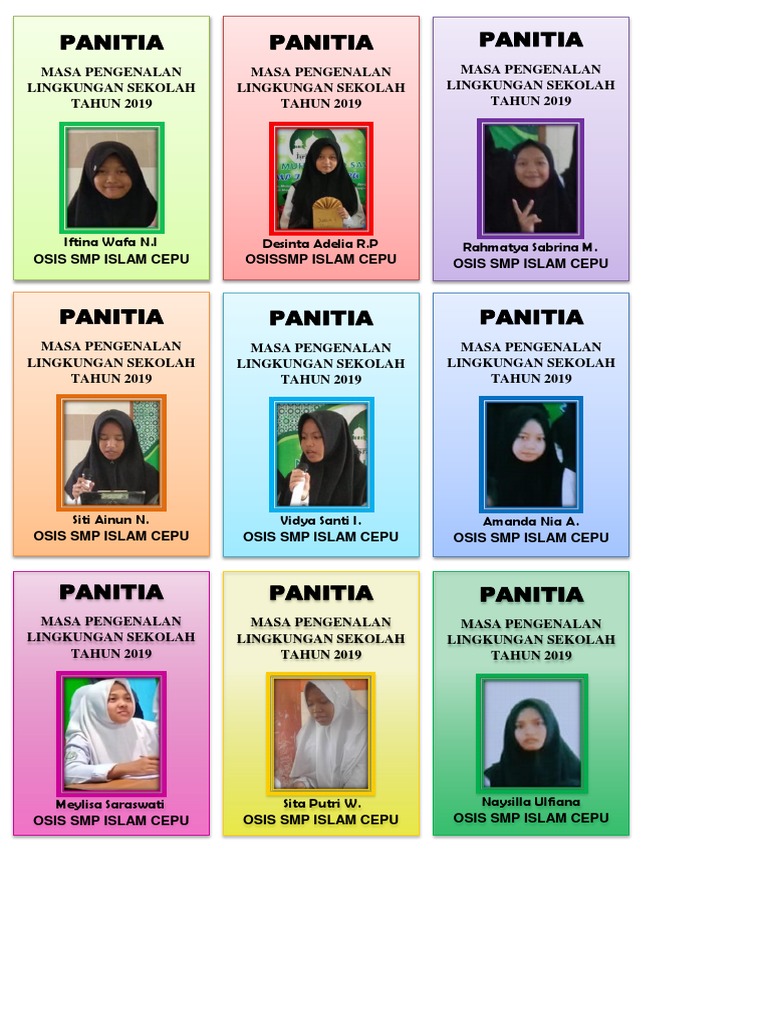 Contoh ID Card MPLS SMP 2019 | PDF