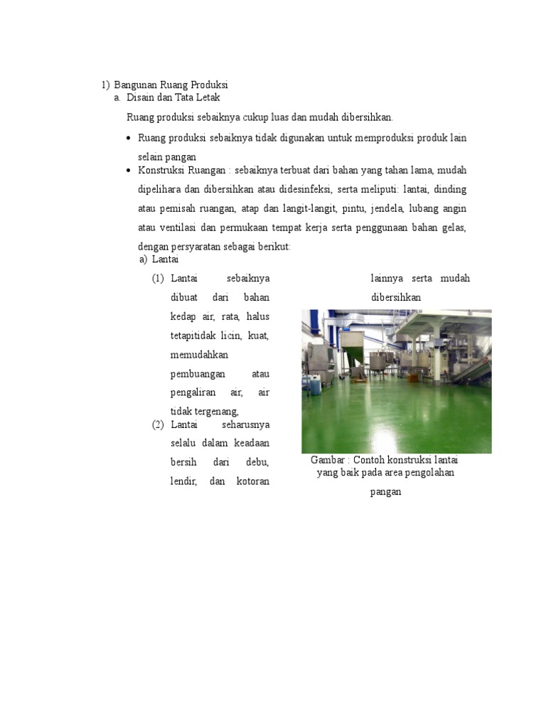 Bangunan Ruang Produksi | PDF