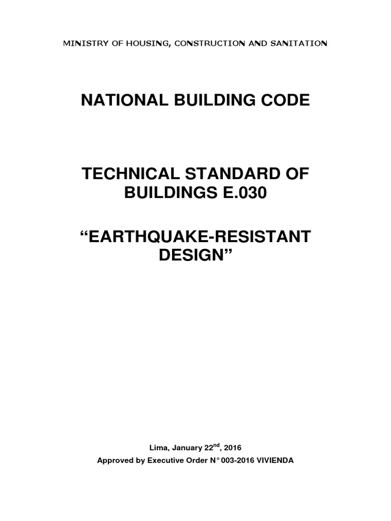 41 Peru Code | PDF | Earthquake Engineering | Earthquakes