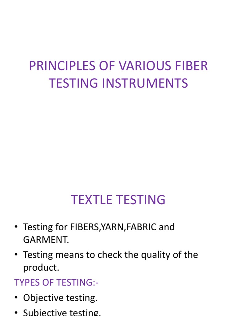 Principles of Various Fiber Testing Instruments | PDF | Incandescent ...