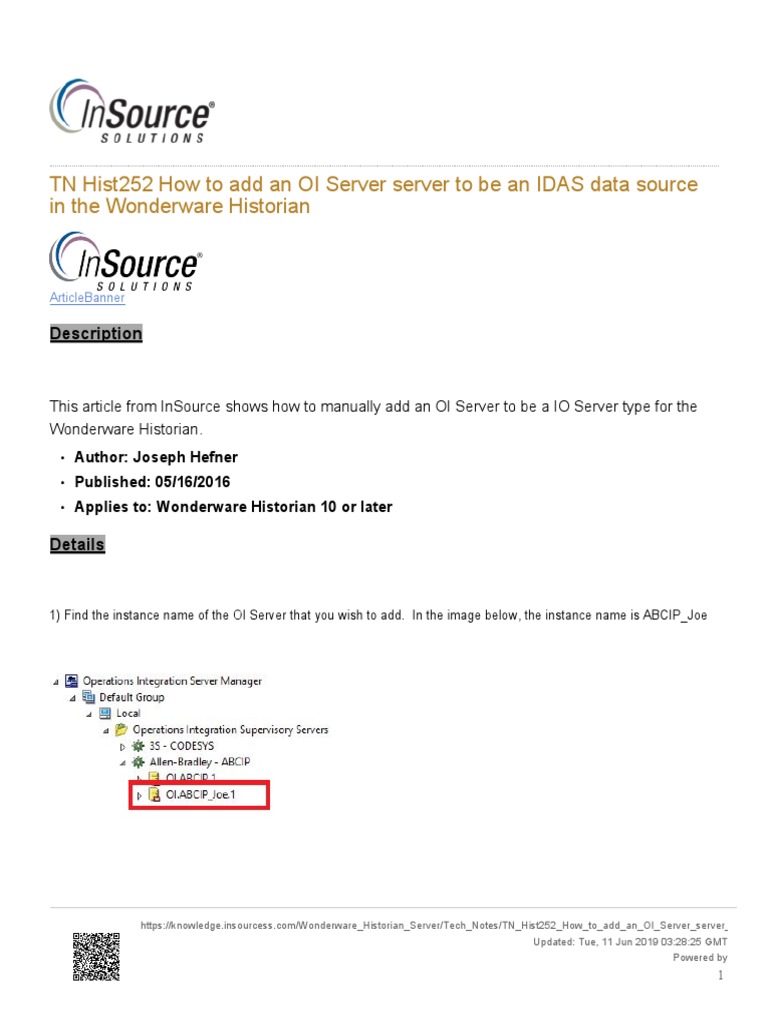 How To Add An OI Server Server To Be An IDAS Data Source in The ...