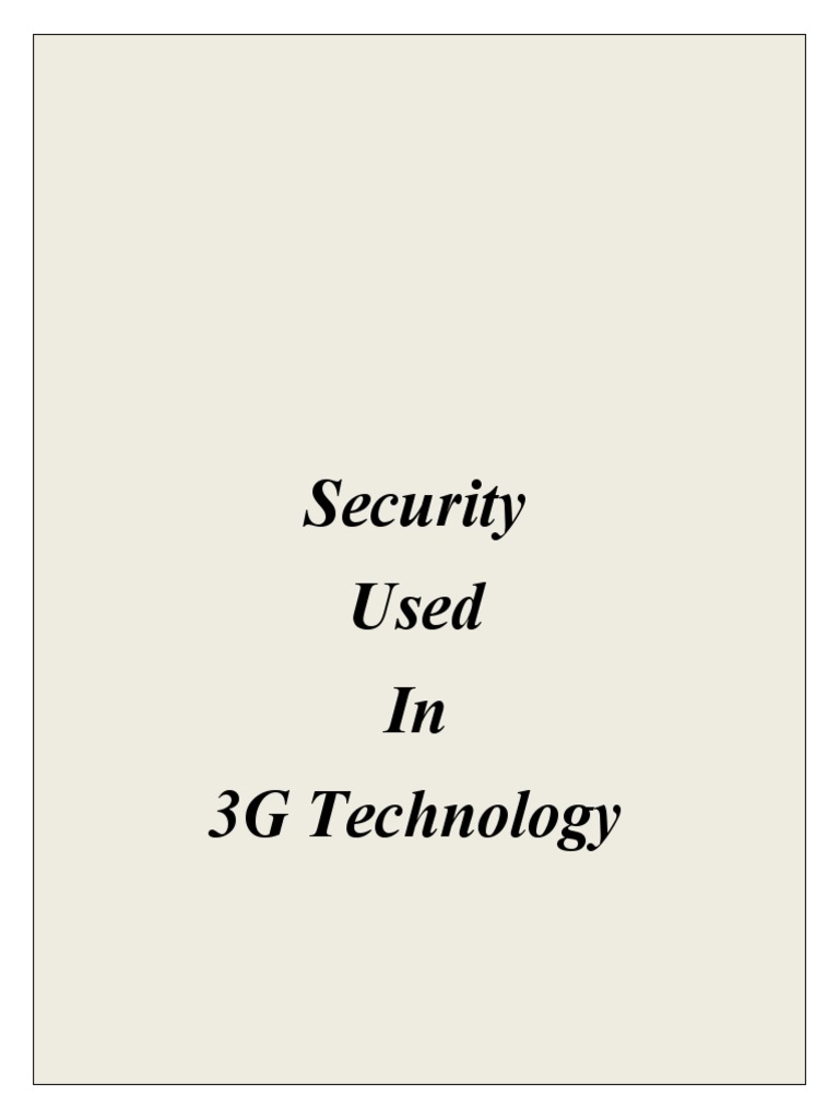 What Is 3G | PDF | 3 G | Computer Network