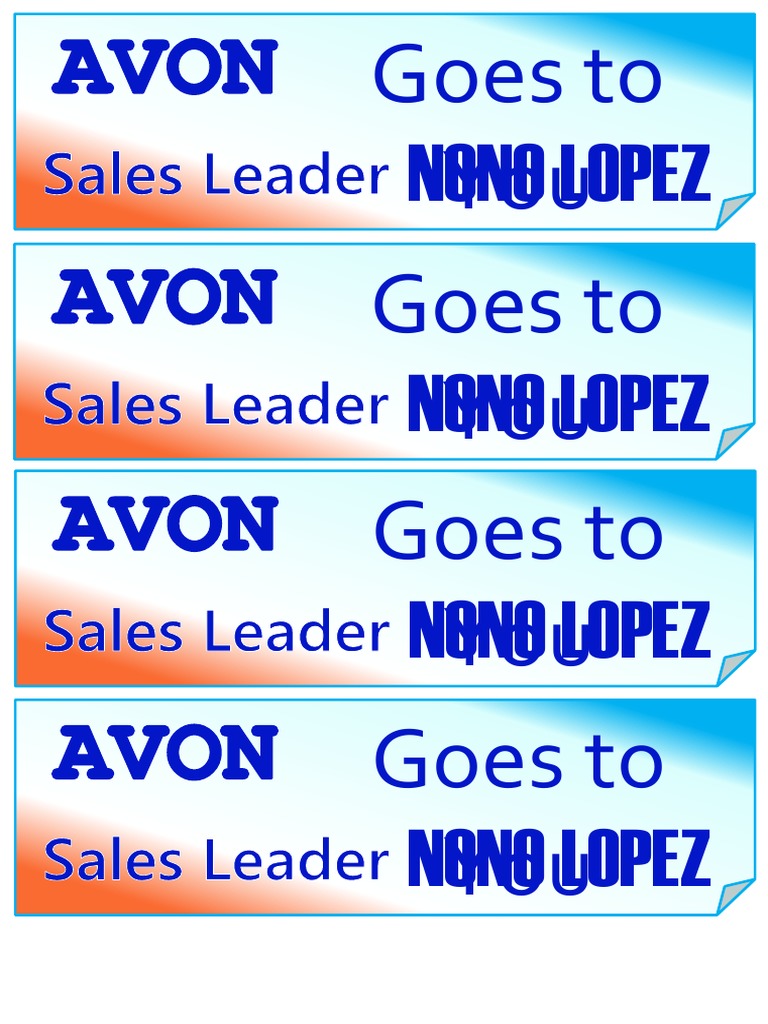Avon Goes To You Sticker | PDF