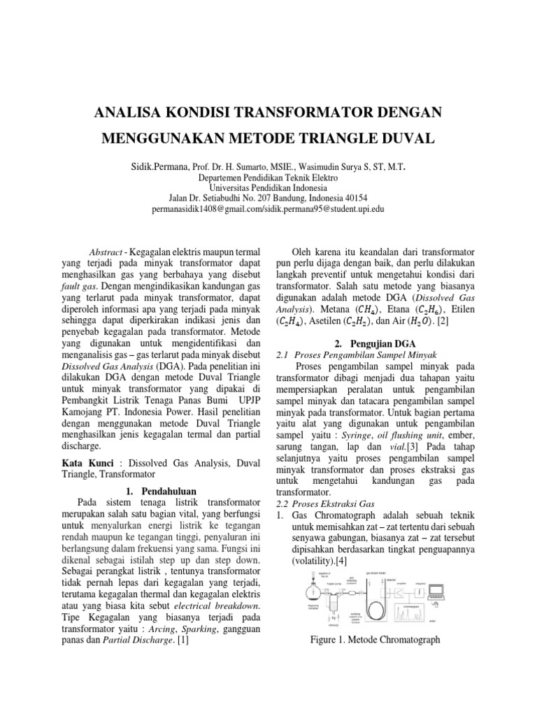Analisa Kondisi Transformator Dengan Menggunakan Metode Triangle Duval | PDF