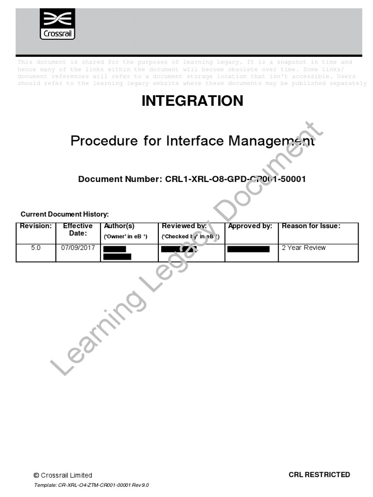 7G 007 Interface Management Procedure | PDF | Specification (Technical Standard) | Interface ...