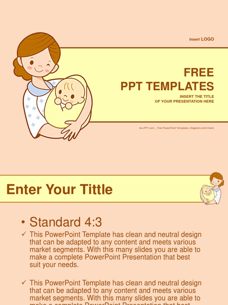 Newborn Infant Medical PowerPoint Templates Standard