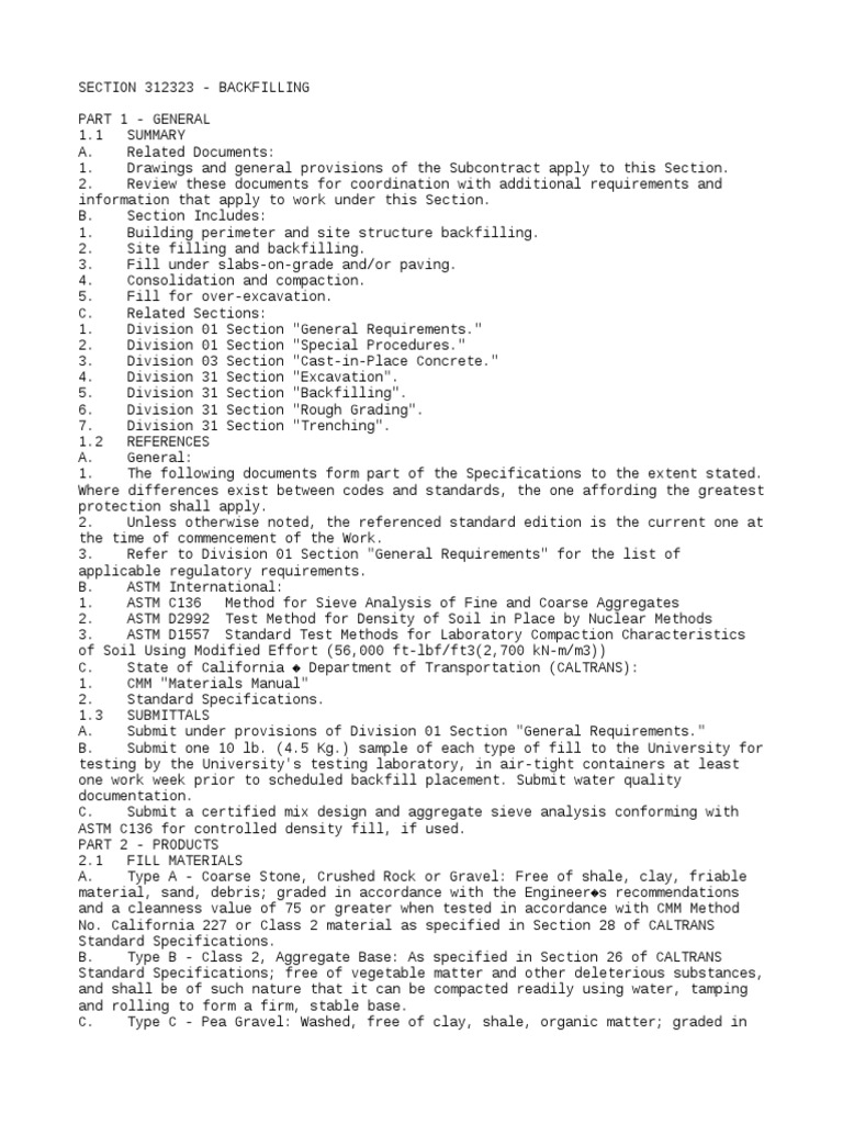 Tolerances and Backfilling | PDF | Construction Aggregate | Road Surface