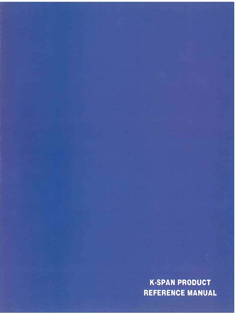 K-Span Technical Manual | PDF