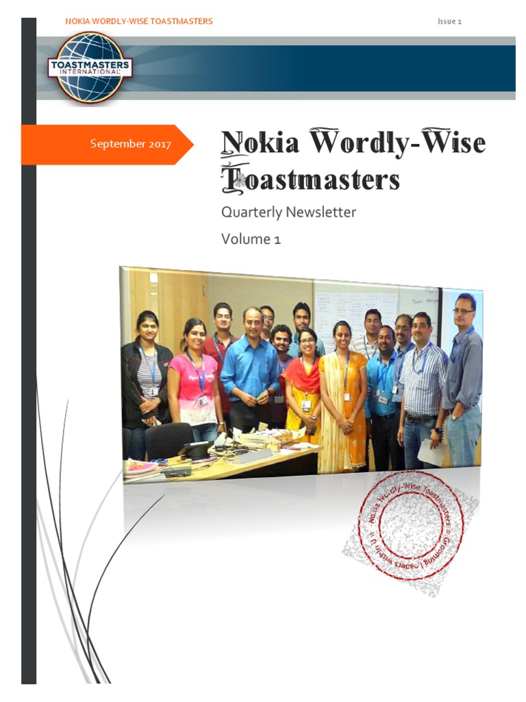 Nokia Wordly-Wise Toastmasters Newsletter | PDF | Leadership | Mindset