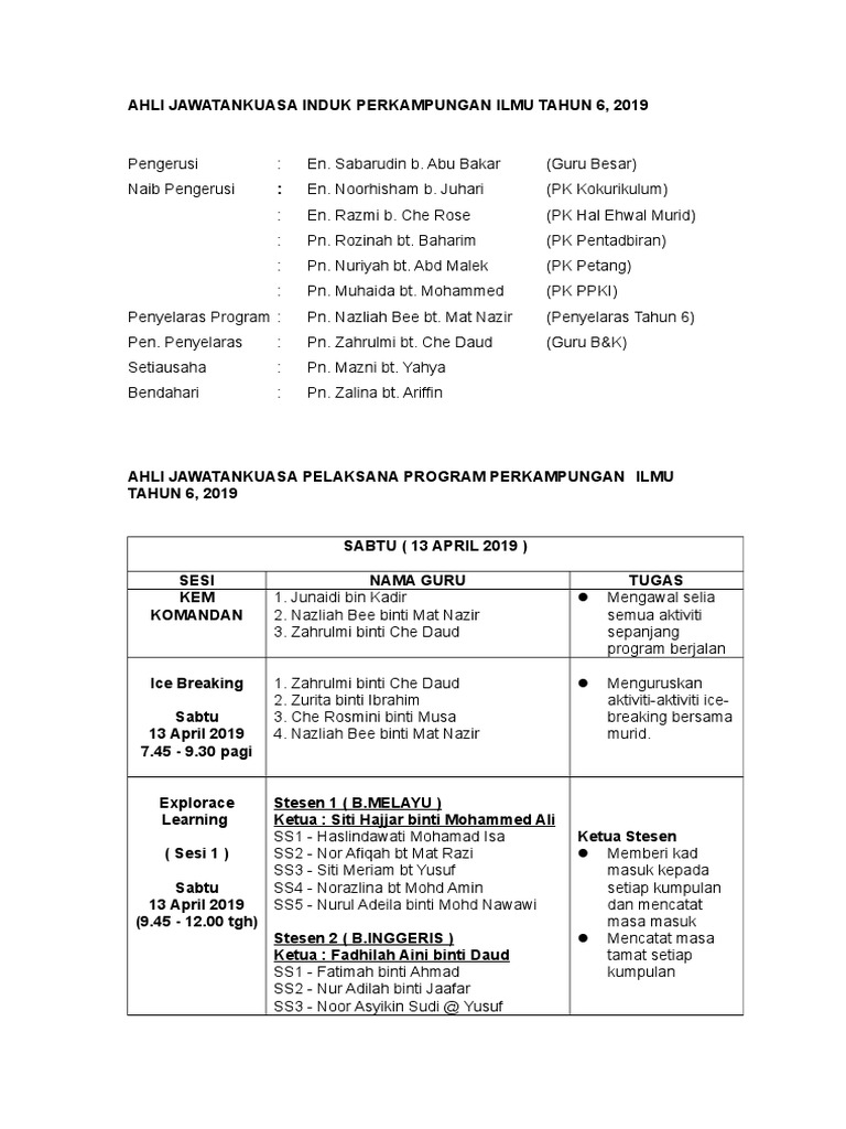 AJK Perkampungan Ilmu | PDF
