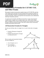 Mensuration PDF | PDF | Area | Triangle