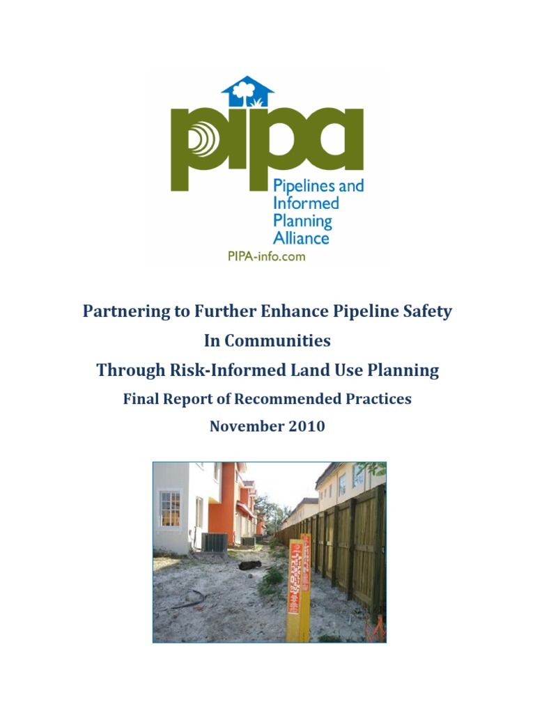 PIPA Report Final 20101117 | PDF | Pipeline Transport | Easement