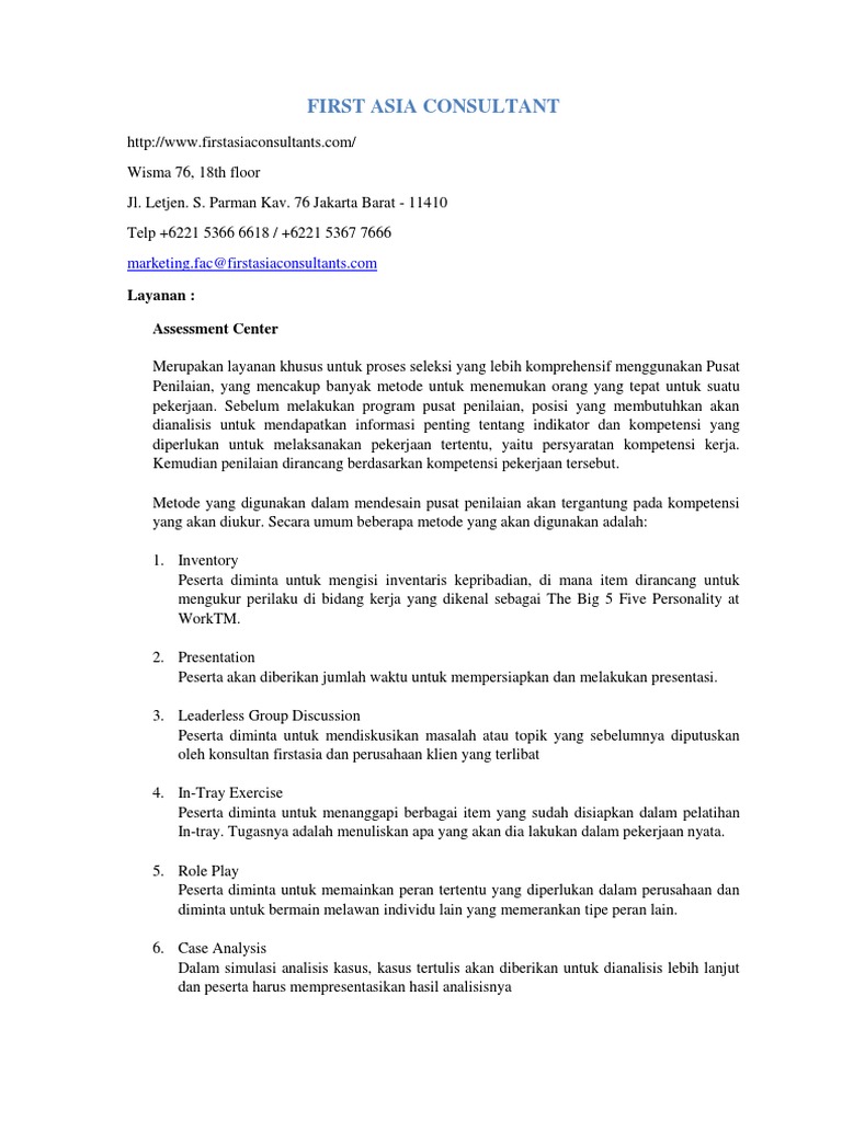 First Asia Consultant | PDF