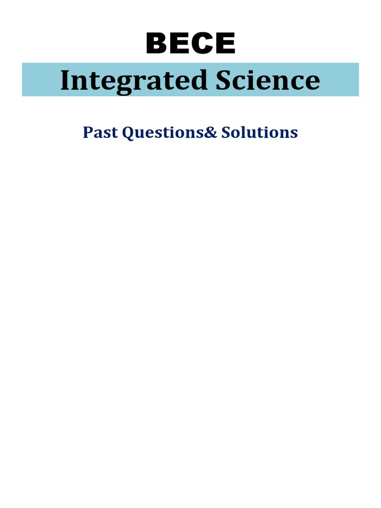 BECE Integrated Science Past Questions | PDF | Ductility | Carbon