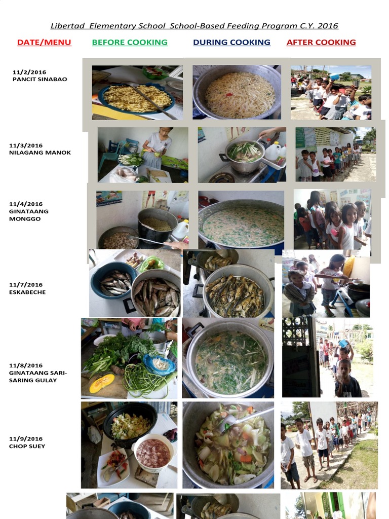 Before Cooking: Libertad Elementary School School-Based Feeding Program ...