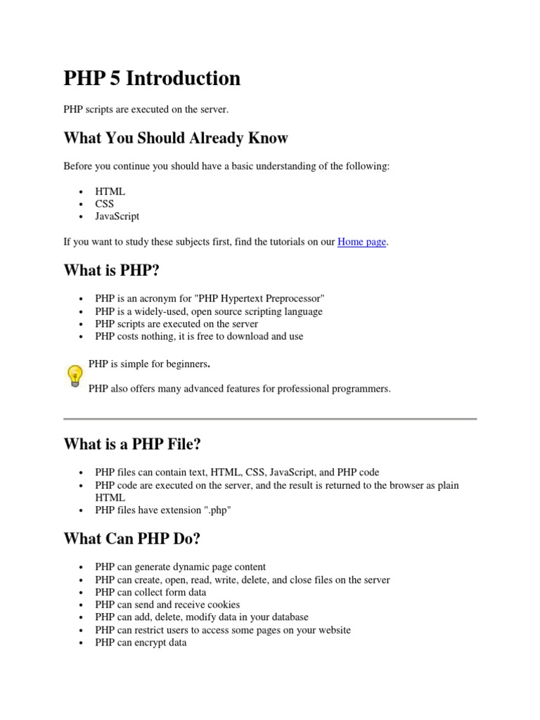 Introduction To PHP | PDF | Php | Variable (Computer Science)