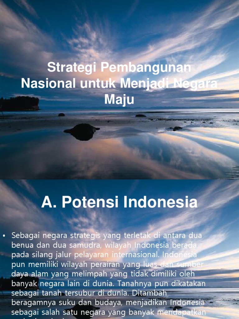 Strategi Indonesia Menuju Negara Maju | PDF | Ilmu Sosial
