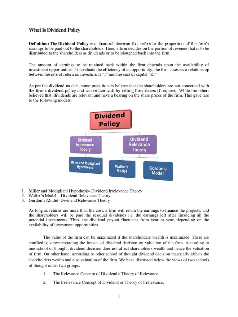 Dividend Policy | PDF | Dividend | Cost Of Capital