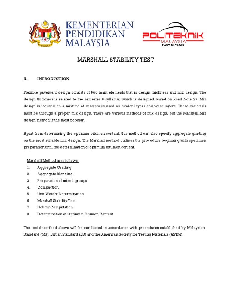 Marshall Stability | PDF | Asphalt | Road Surface