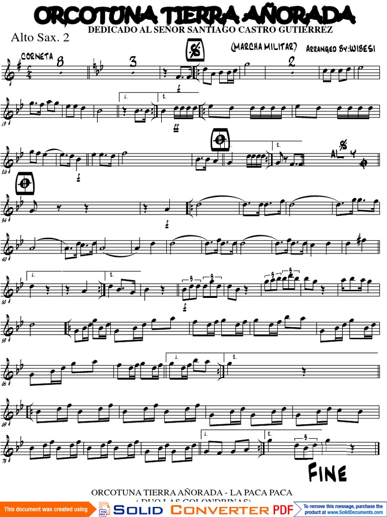 Orcotuna - Alto Sax. 2 | PDF