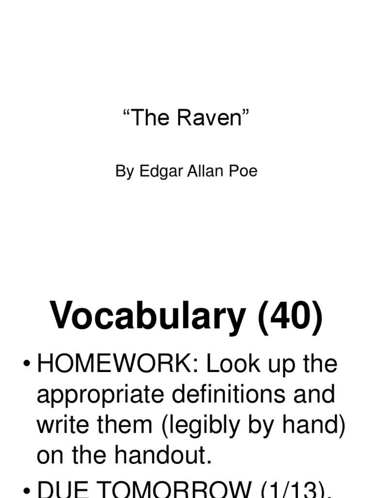 "The Raven": by Edgar Allan Poe | PDF | The Raven | Rhyme