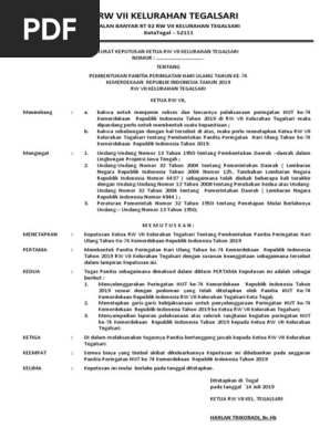 Contoh Sk Panitia Hut Ri - Berkas Soalku