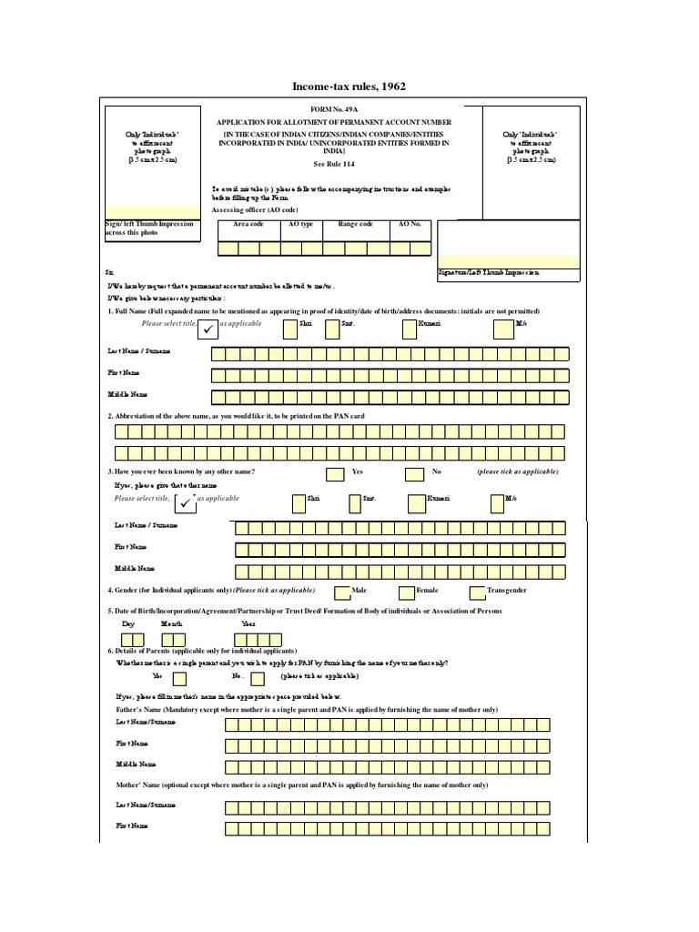 Pan Application PDF | PDF | Identity Document | Limited Liability ...