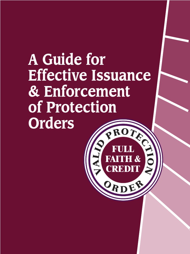 Protection Order Best Practices | PDF | Restraining Order | Domestic ...