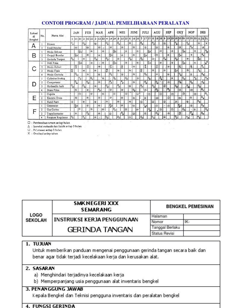 Form Pemeliharaan Fasilitas | PDF