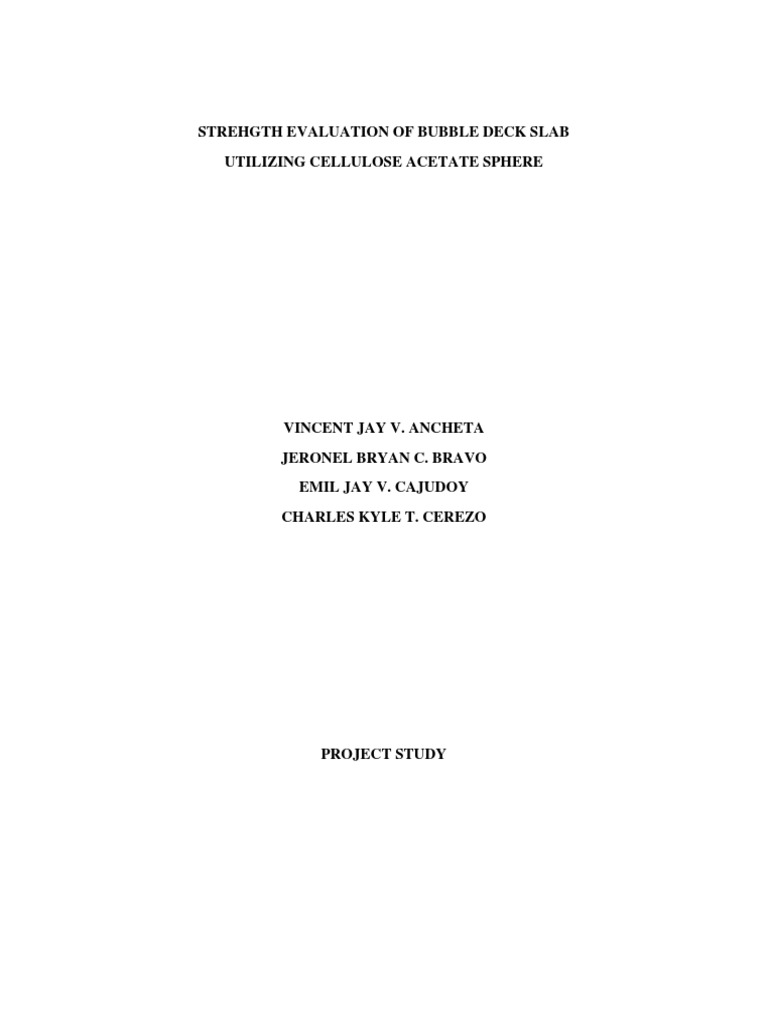 Strehgth Evaluation of Bubble Deck Slab Utilizing Cellulose Acetate ...