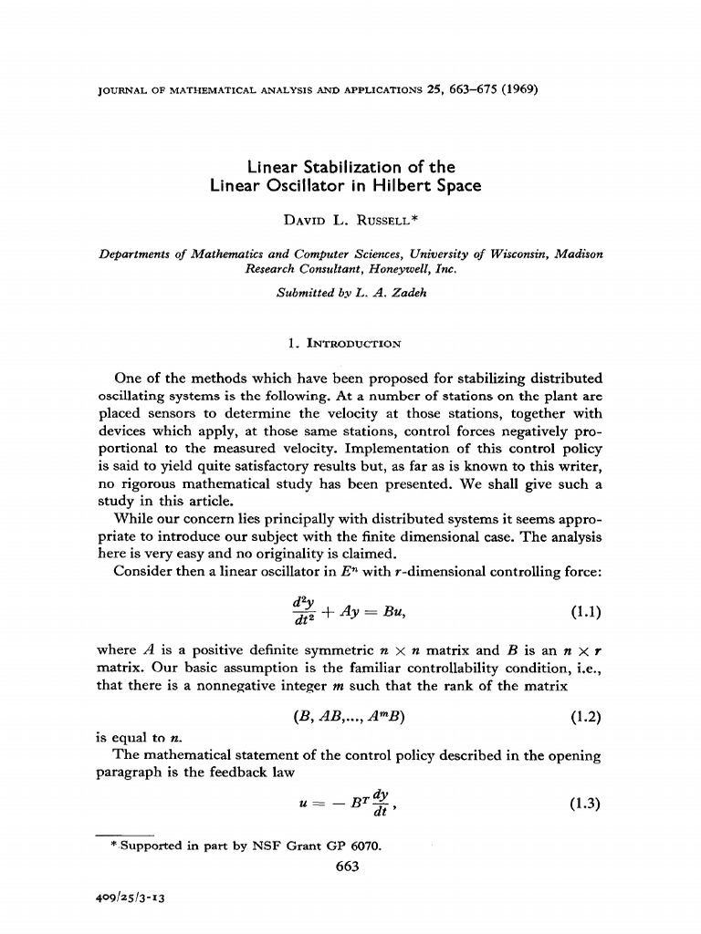 Boundary Control | PDF | Hilbert Space | Eigenvalues And Eigenvectors