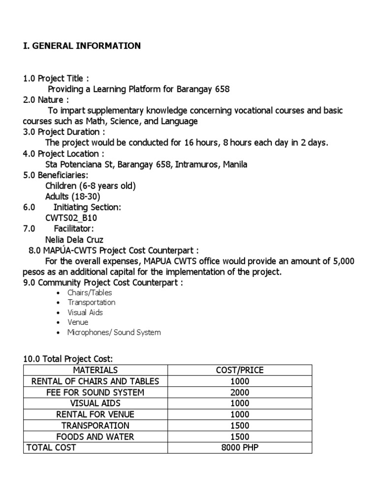 Project Proposal | PDF | Behavior Modification | Cognition