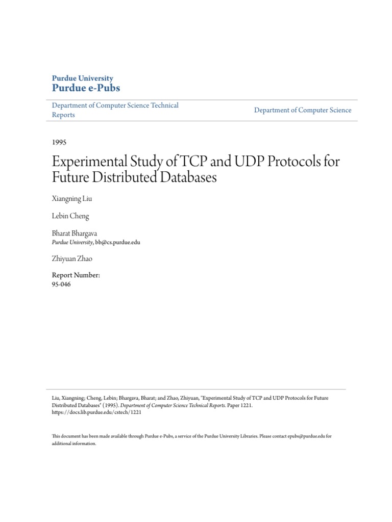 TCP and UDP Protocols | PDF | Transmission Control Protocol | Computer ...