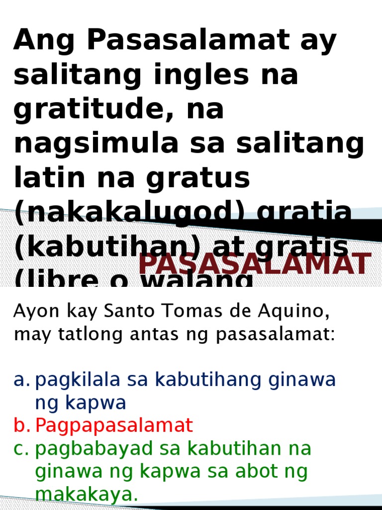 PASASALAMAT | PDF