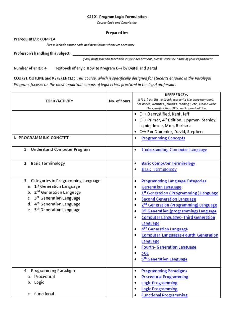 Cs101 Program Logic Formulation 1 Pdf Computer Program Programming 2789