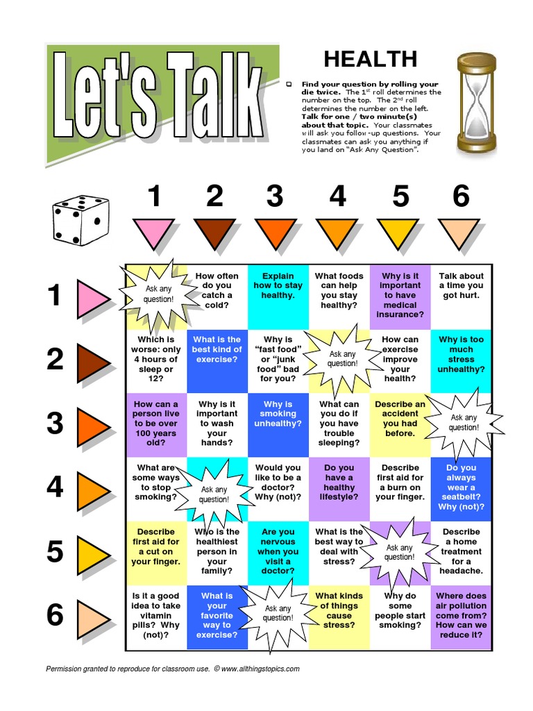 Health Board Game | PDF | Determinants Of Health | Medicine