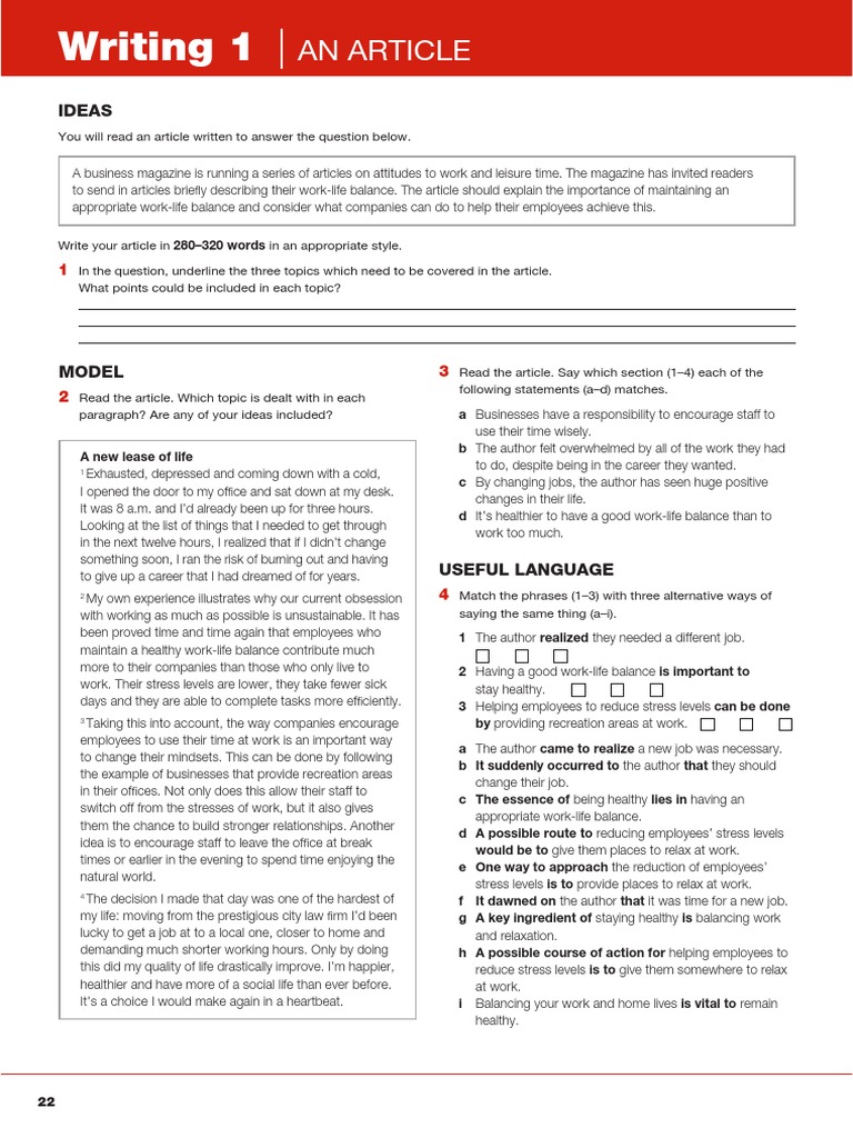 c2 Writing | PDF | Work–Life Balance | Essays