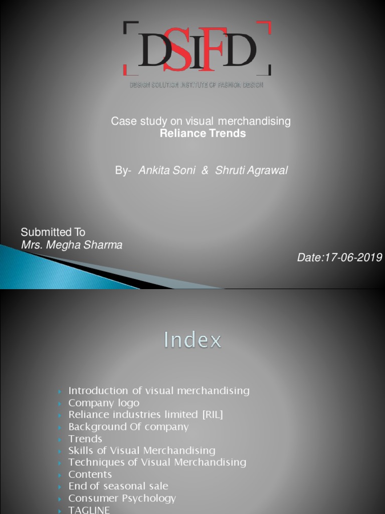Visual Merchandising Case Study: Reliance Trends | PDF | Retail | Marketing