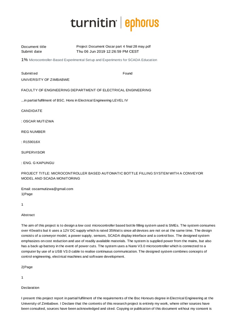 Microcontroller-Based Experimental Setup and Experiments For SCADA Education | PDF ...