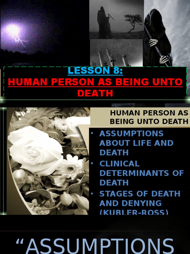 Lesson 8:: Human Person As Being Unto Death | PDF | Soul | Death