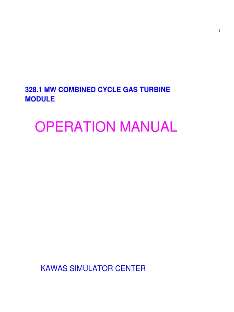 Gas Turbine Manual | PDF | Turbine | Gas Turbine