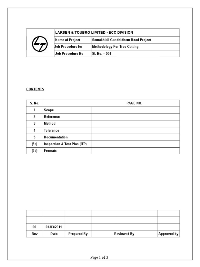 Tree Cutting, Methodology | PDF | Trees | Road